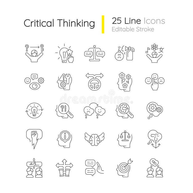 Critical Thinking and Problem Solving Blue Gradient Concept Icon Stock ...