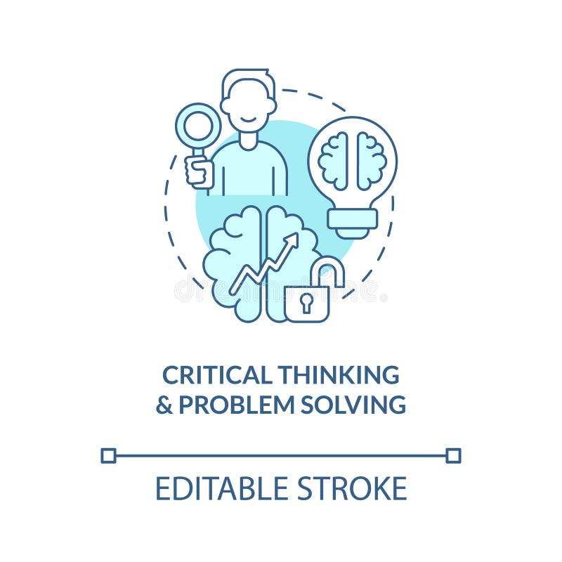 Critical Thinking and Problem Solving Turquoise Concept Icon Stock ... Critical Thinking and Problem Solving Turquoise Concept Icon Stock ...