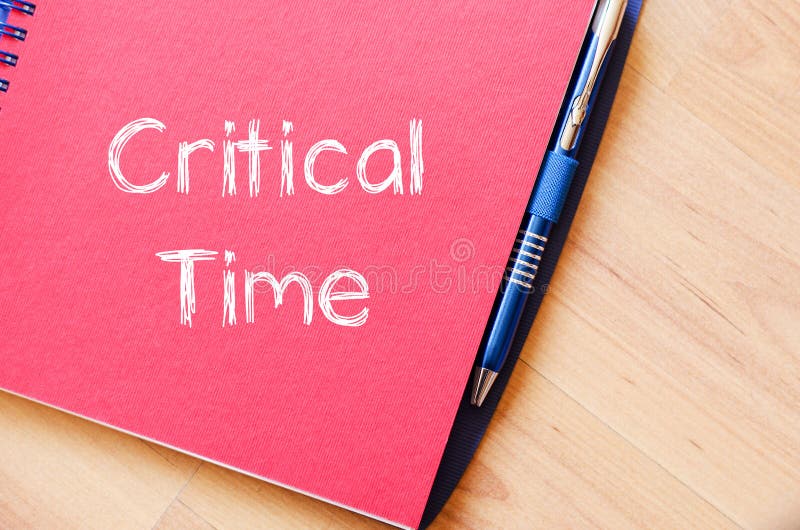 Critical Time Write on Notebook Stock Image - Image of inspection ...
