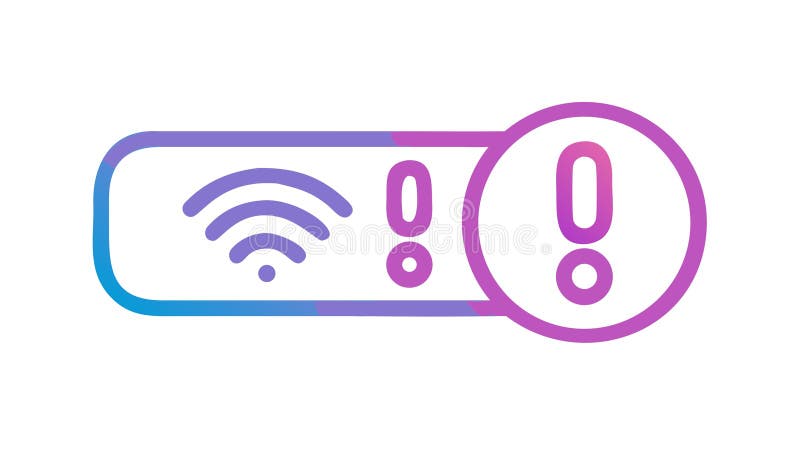 Critical Wireless Network Error with Double Exclamation, Vector Design ...