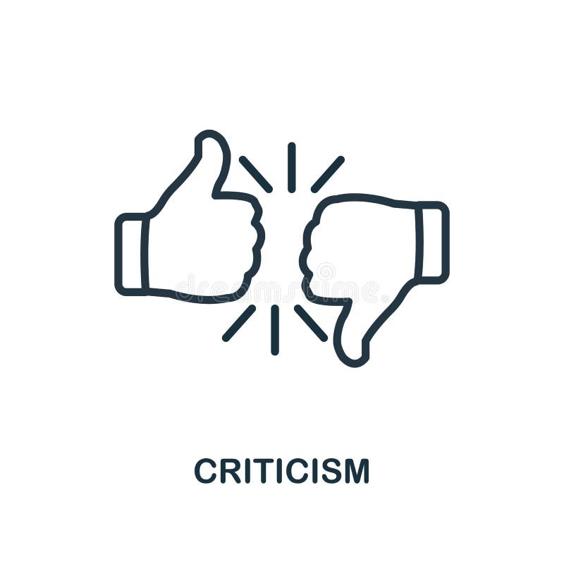 Criticism Icon. Monochrome Style Design from Management Icon Collection ...