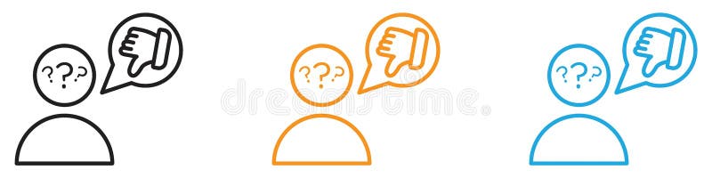 Criticism Icon Vector Logo Set Collection for Web App Ui Stock Vector ...