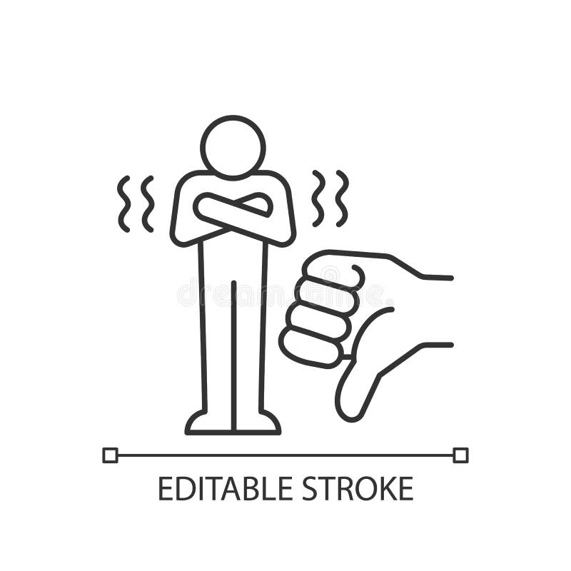 Criticism linear icon stock vector. Illustration of progress - 228791376