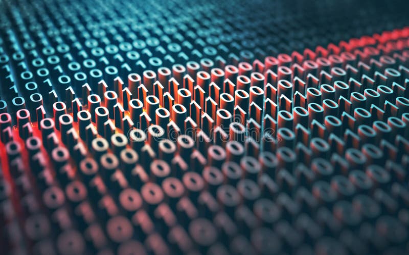 Crittografia Di Codice Binario Illustrazione di Stock - Illustrazione ...