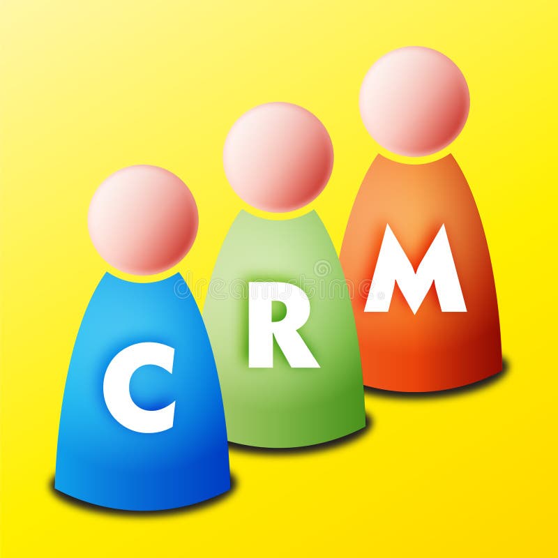 CRM stock vector. Illustration of cartoon, database, creation - 18728499