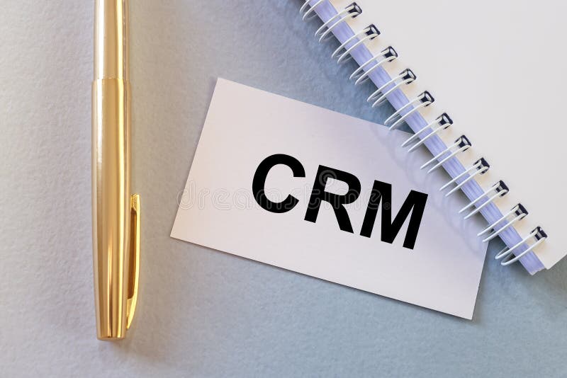 CRM acronym word on paper stock image. Image of sales - 196077173