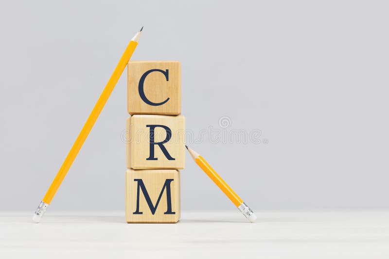 CRM Customer Relationship Management with Drawing Tools Stock Image ...