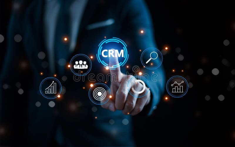 CRM. Customer Relationship Management, Businessman or Client Show ...