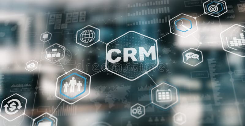 CRM, Customer Relationship Management System Concept on Abstract ...
