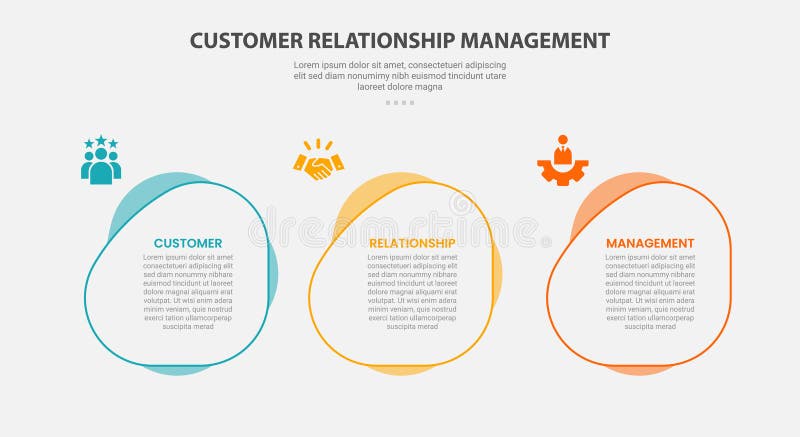 CRM Customer Relationship Management Infographic Outline Style with 3 ...