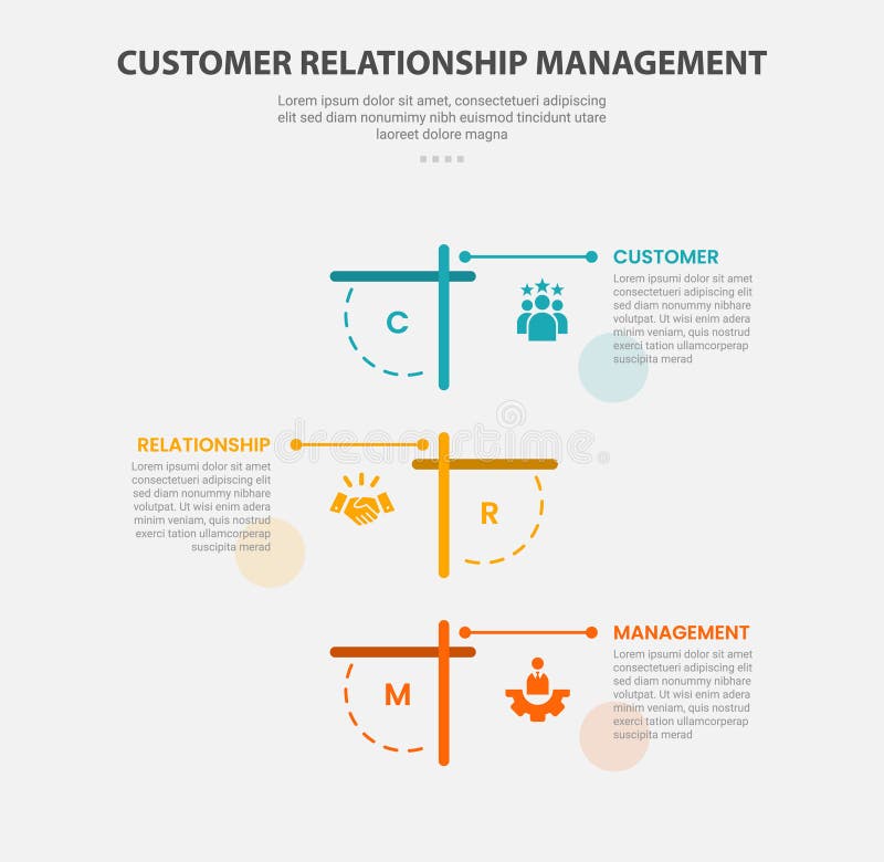 CRM Customer Relationship Management Infographic Outline Style with 3 ...