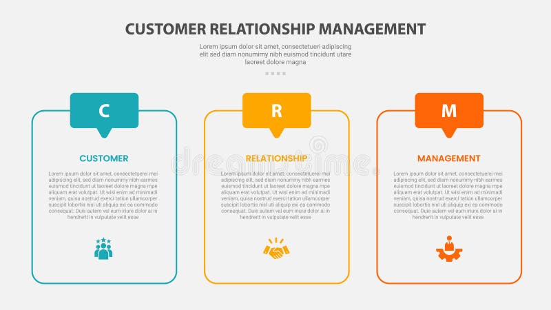 CRM Customer Relationship Management Infographic Outline Style with 3 ...