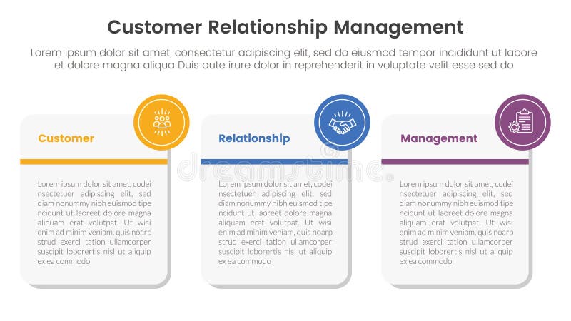 CRM Customer Relationship Management Infographic 3 Point Stage Template ...