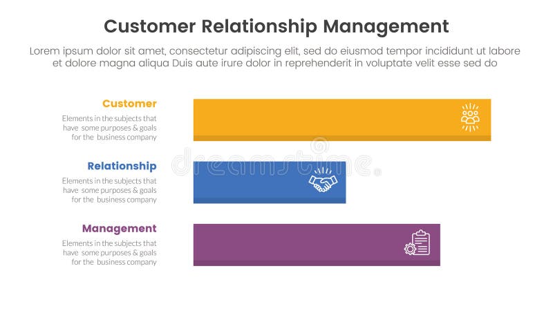 CRM Customer Relationship Management Infographic 3 Point Stage Template ...