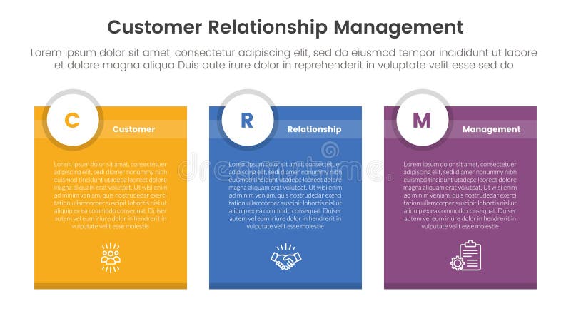CRM Customer Relationship Management Infographic 3 Point Stage Template ...