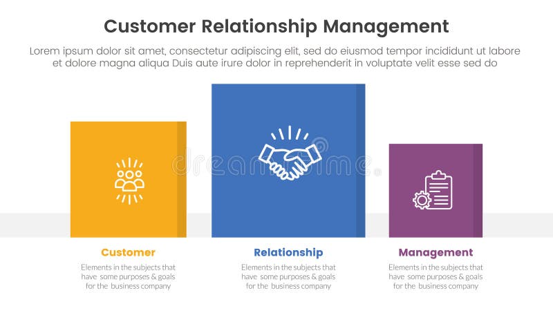 CRM Customer Relationship Management Infographic 3 Point Stage Template ...