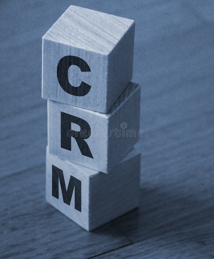 CRM, Customer Relationship Management on Wooden Blocks. Business ...