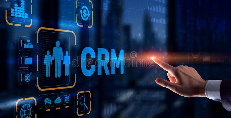 CRM, Customer Relationship Management System Concept on Abstract ...