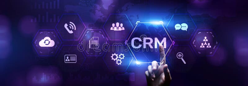 CRM Customer Relationship Management Software System Business Technology Concept Stock Image ...