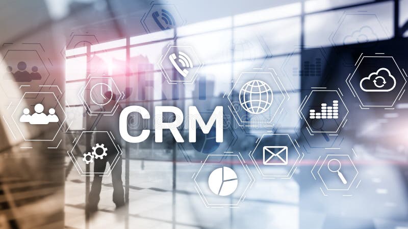 CRM, Customer Relationship Management System Concept on Abstract ...