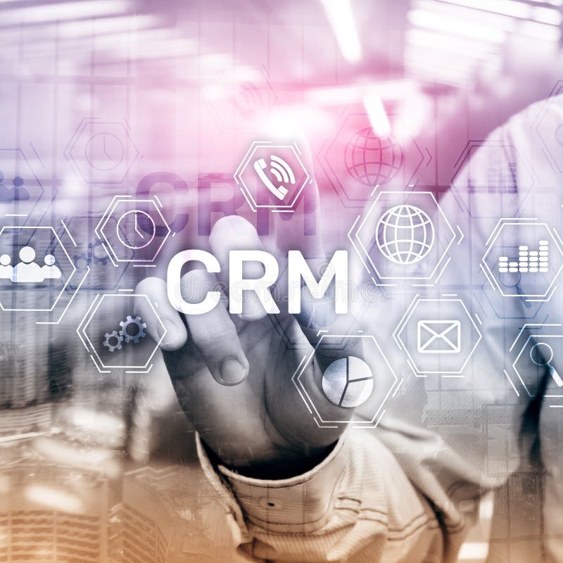 CRM, Customer Relationship Management System Concept on Abstract ...