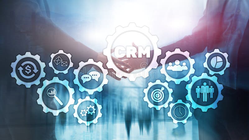 CRM, Customer Relationship Management System Concept on Abstract ...