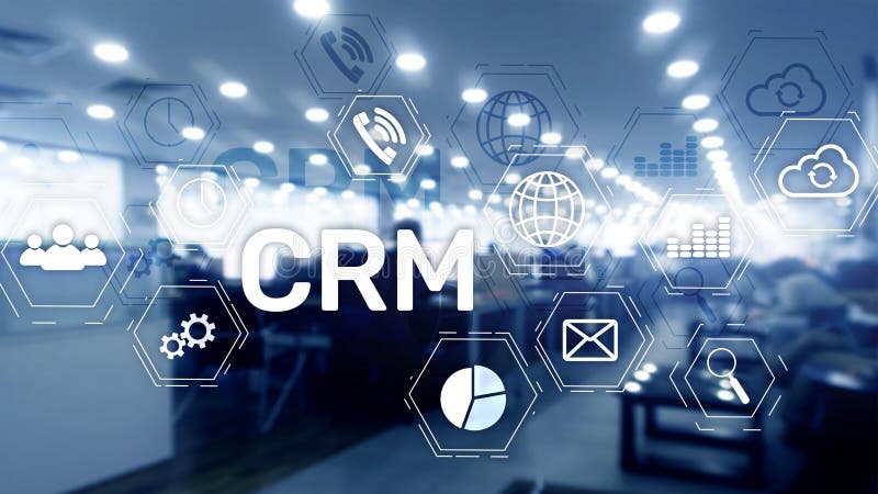 CRM, Customer Relationship Management System Concept on Abstract ...