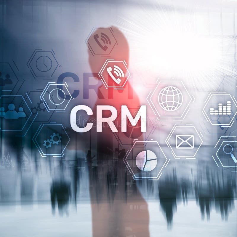 CRM, Customer Relationship Management System Concept on Abstract ...