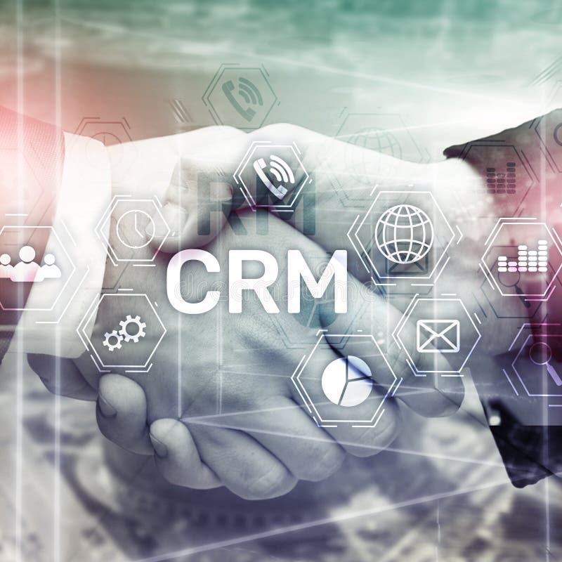 CRM, Customer Relationship Management System Concept on Abstract ...