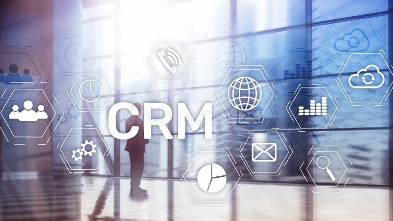 CRM, Customer Relationship Management System Concept on Abstract ...