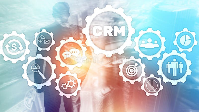 CRM, Customer Relationship Management System Concept on Abstract ...