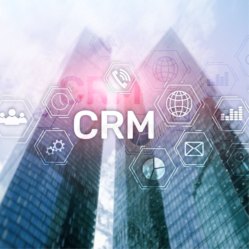 CRM, Customer Relationship Management System Concept on Abstract ...
