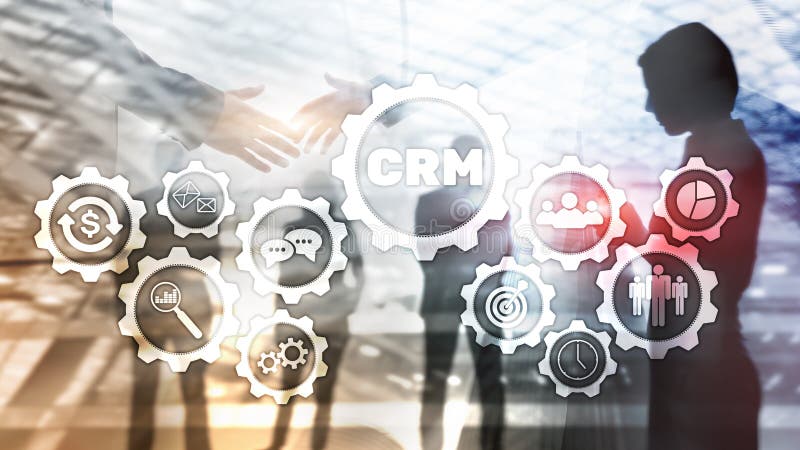 CRM, Customer Relationship Management System Concept on Abstract ...