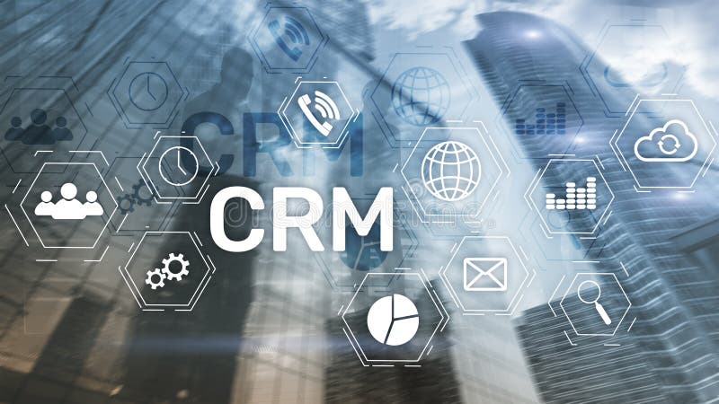 CRM, Customer Relationship Management System Concept on Abstract ...