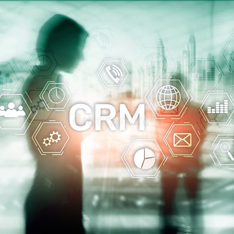CRM, Customer Relationship Management System Concept on Abstract ...