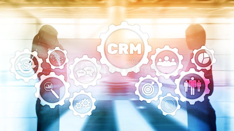 CRM, Customer Relationship Management System Concept on Abstract ...