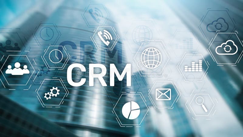 CRM, Customer Relationship Management System Concept on Abstract ...