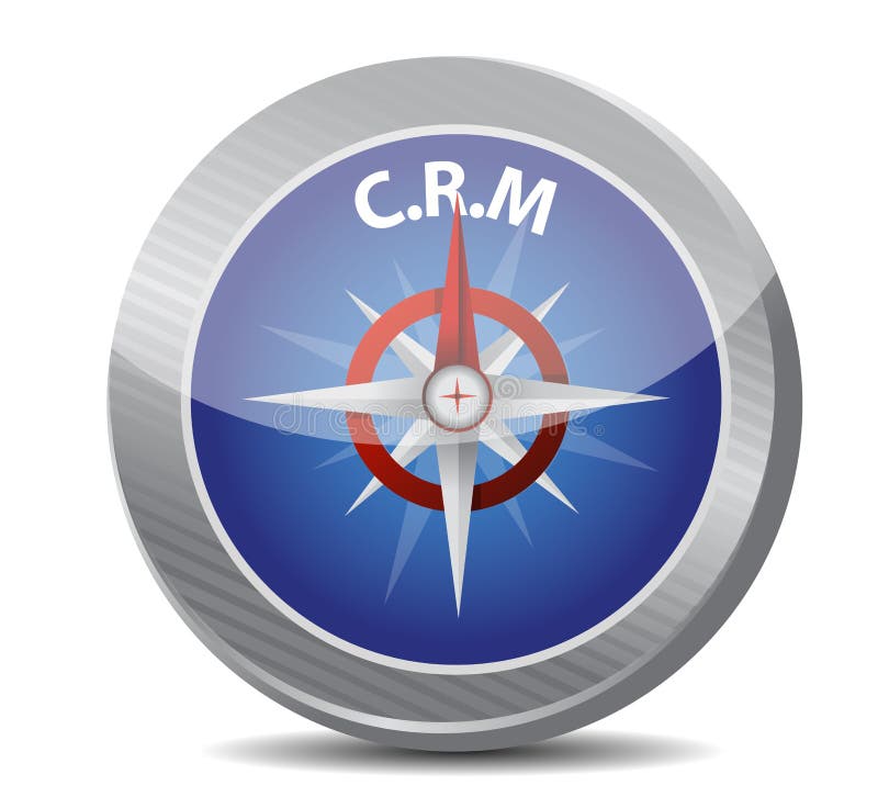 CRM compass stock illustration. Illustration of rise - 32289907
