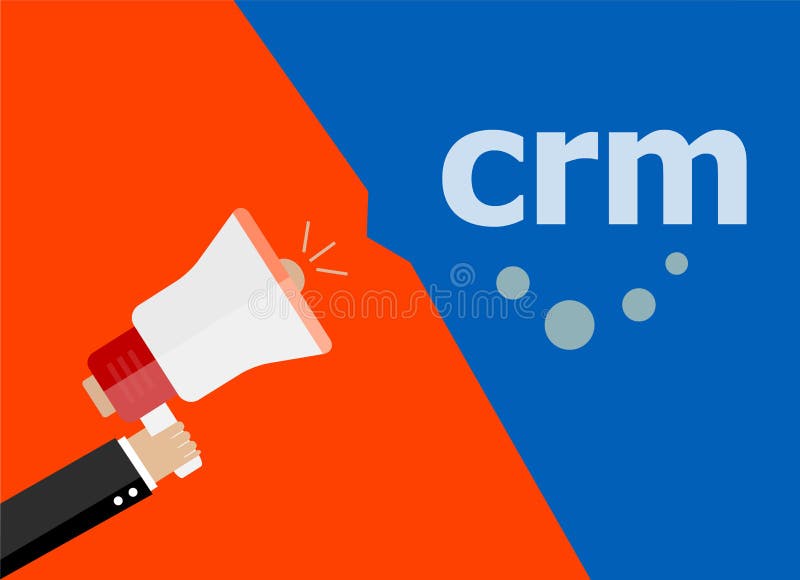 Crm. Hand Holding a Megaphone Stock Illustration - Illustration of ...