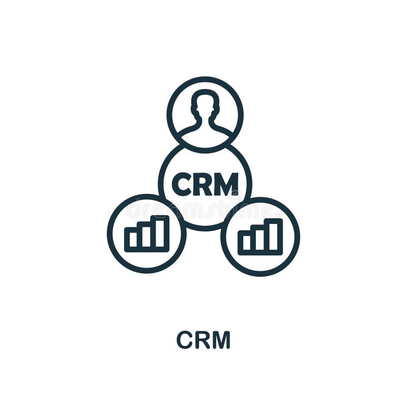 Crm Icon Outline Style. Thin Line Creative Crm Icon for Logo, Graphic ...