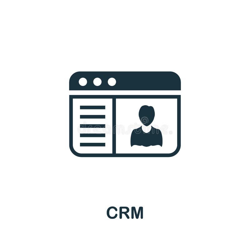 Crm Icon. Simple Element from Management Collection. Creative Crm Icon ...