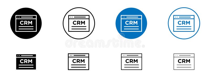 CRM icon vector stock vector. Illustration of integrated - 348077325
