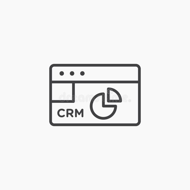 CRM icon vector stock vector. Illustration of system - 348311618