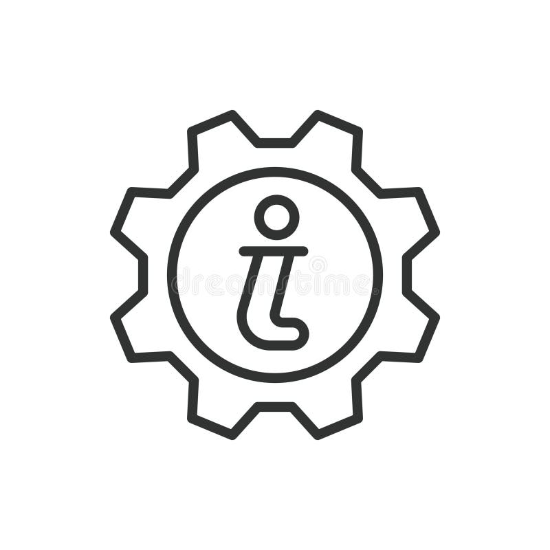 CRM Information System Icon in Line Design. Information, Customer ...