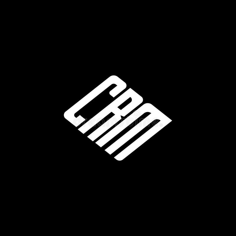CRM Letter Logo Design on Black Background Stock Illustration ...