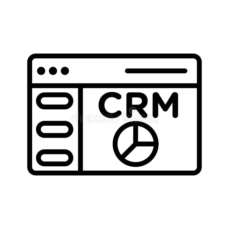 Crm Linear Logo Mark in Black and White Stock Vector - Illustration of ...