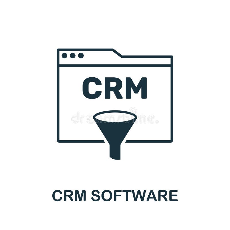 Crm Software Vector Icon Symbol. Creative Sign from Crm Icons ...