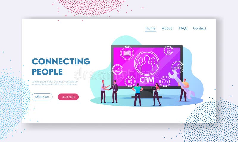 Crm System, Customer Relationship Management Landing Page Template ...