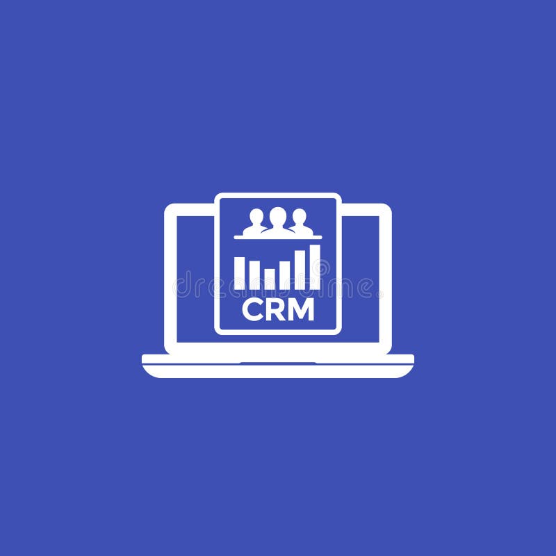 CRM System Software Vector Icon Stock Vector - Illustration of service ...