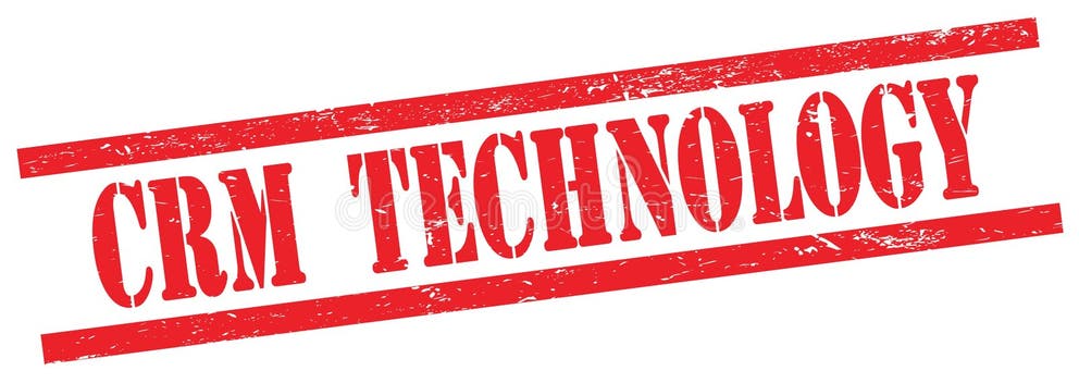 CRM TECHNOLOGY Text on Red Grungy Rectangle Stamp Stock Illustration ...